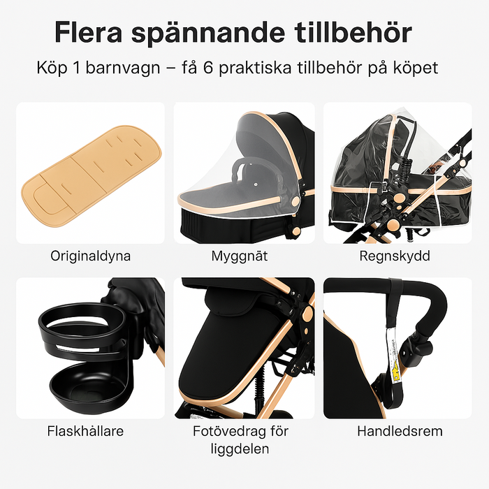Barnvagn Premium 3-i-1 by LV - Lilla Världen